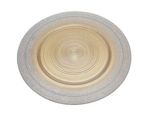 godinger circle glass charger, platter, server - 13"