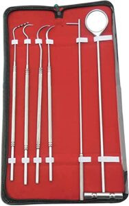 wdl 6 pcs equine dental pick probe scalers veterinary instruments kit