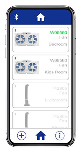 Lasko W09560 Bluetooth Enabled Twin 9-Inch Window Fan with Independent Electrically Reversible Intake & Exhaust Motors with Thermostat and Timer for Bedroom Indoor Home Use, White