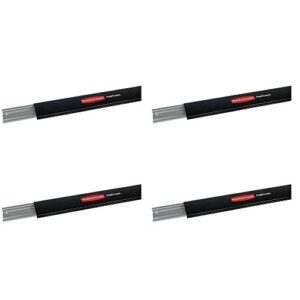 rubbermaid 1784415 fast track home/garage 48 inch heavy duty steel horizontal wall mounted storage rail (4 pack)