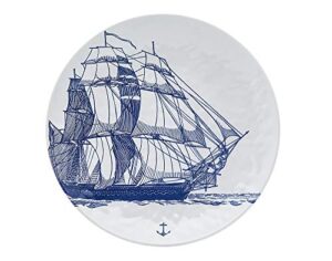 godinger coastal round serving tray platter - 15 inches