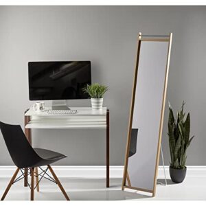 adesso wk1117-12 abigail floor mirror, chrome