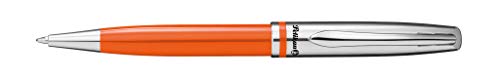 Pelikan Jazz Classic Ballpoint Pen, Medium Nib, Blue Ink Refill Included, Metal, Orange, Blister Card, 1 Each (815062)