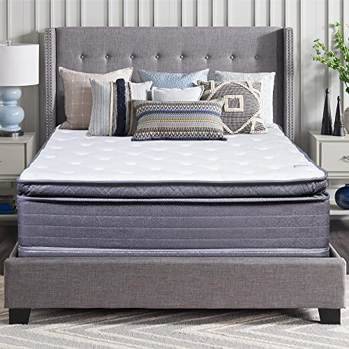 Nutan 13-Inch Foam Encased Soft Pillow Top Hybrid Contouring Comfort Innerspring Mattress and 8-Inch Wood Box Spring/Foundation Set,Queen