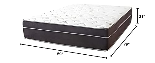 Nutan 12-Inch Euro Top Firm Foam Encased/Orthopedic Support For A Restful Night Innerspring Mattress And 8-Inch Wood Box Spring/Foundation Set,Queen