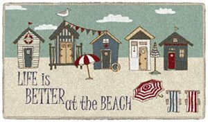 brumlow mills better at the beach indoor or outdoor area rug for kitchen, bedroom door mat, entryway rug, 20" x 34"