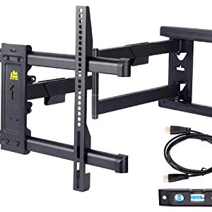 FORGING MOUNT Long Extension TV Mount Corner Wall Mount TV Bracket Full Motion with 30 inch Long Arm for Corner/Flat Installation fits 37 to 75" Flat/Curve TVs, VESA 600x400mm Holds up to 99lbs