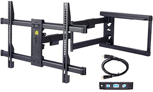 FORGING MOUNT Long Extension TV Mount Corner Wall Mount TV Bracket Full Motion with 30 inch Long Arm for Corner/Flat Installation fits 37 to 75" Flat/Curve TVs, VESA 600x400mm Holds up to 99lbs