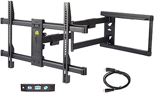 FORGING MOUNT Long Extension TV Mount Corner Wall Mount TV Bracket Full Motion with 30 inch Long Arm for Corner/Flat Installation fits 37 to 75" Flat/Curve TVs, VESA 600x400mm Holds up to 99lbs