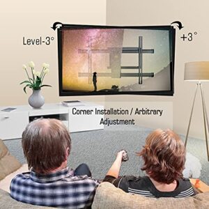 FORGING MOUNT Long Extension TV Mount Corner Wall Mount TV Bracket Full Motion with 30 inch Long Arm for Corner/Flat Installation fits 37 to 75" Flat/Curve TVs, VESA 600x400mm Holds up to 99lbs