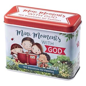 Devotions For Families Mini Moments With God – 150 Devotions w/Bible Verses, Prayers and Inspirational Thoughts for Families Daily Encouraging Cards For Parents and Children