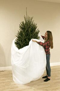 jumbo christmas tree removal storage and disposal bag for trees up to 9 foot six inches biodegradeable recycleable plastic bag xmas tree skirt