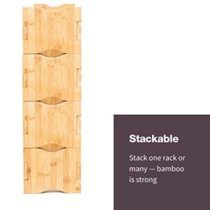 Vistal Stackable Wine Rack | Modern Countertop Bottle Storage | Freestanding Wine Organizer | Custom Design | Solid Wood