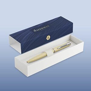 Waterman Allure Ballpoint Pen | Citron Yellow Matte Lacquer with Chrome Trim | Medium Point | Blue Ink | With Gift Box