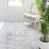 Rugs.com Leipzig Collection Area Rug – 8' x 10' Multi Low-Pile Rug Perfect for Living Rooms, Large Dining Rooms, Open Floorplans