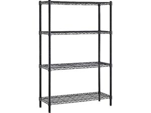 whalen 990494 4-shelf wire unit 48-inch w black (ws184872-4b)