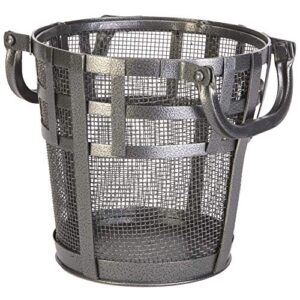 panacea 15710 modern prairie fatwood basket, gray