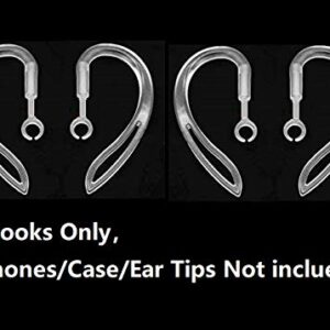 BLLQ Ear Hooks Compatible with Apple AirPods Pro [Anti-Slip Anti-Drop Anti-Lost][Comfortable] [Fit] [Durable], Compatible with AirPods Pro Ear Hook, Clear 4PCS