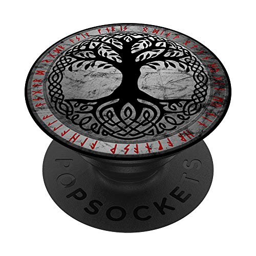 Yggdrasil The Celtic Tree of Life Vintage Norse Gift PopSockets PopGrip: Swappable Grip for Phones & Tablets