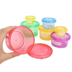 Food Storage Container Perfect Portions Healthy Living Storage Case Plastic Boxes Color Coded, 7Pcs/set