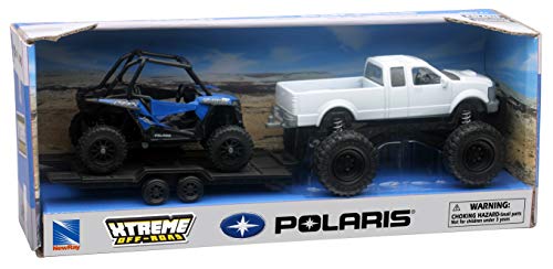 New-Ray Toys Die Cast Pick Up Truck with Polaris RZR XP1000 EPS