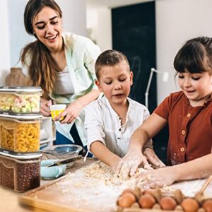 LARGE SET 28 pc Airtight Food Storage Containers with Lids (14 Container Set) Airtight Plastic Dry Food Space Saver Boxes, One Lid Fits All - Stackable Freezer Refrigerator kitchen Storage Containers