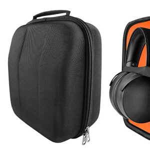 geekria shield headphones case for large sized over-ear headphones, replacement hard shell travel carrying bag with cable storage, compatible with denon ah-d9200, sony mdr-z1r headsets (black)