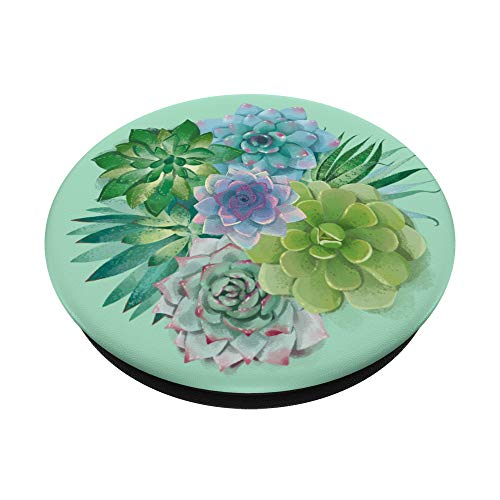 Green Cactus Cacti Succulent Desert Plant Nature Design Gift PopSockets Grip and Stand for Phones and Tablets