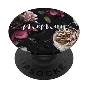 memaw - cute floral mother's day gifts for grandma popsockets popgrip: swappable grip for phones & tablets