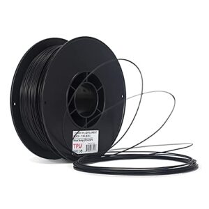 Inland 1.75mm Black TPU 3D Printer Filament, Dimensional Accuracy +/- 0.03 mm - 1kg Spool (2.2 lbs)