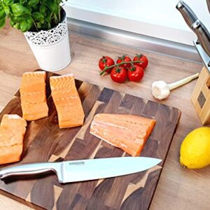 Svensbjerg Modern-Silver Chef Kitchen Knife Set without Block, Chef Knife Set for Cooking, Knife Set for Kitchen, Stainless Steel, Sharp, German Brand | SB-KS101