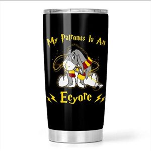 my patronus is a eeyore stainless steel tumbler 20oz travel mug