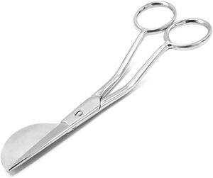 aaprotools 6-inch stainless steel applique scissors offset handle - duckbill blade