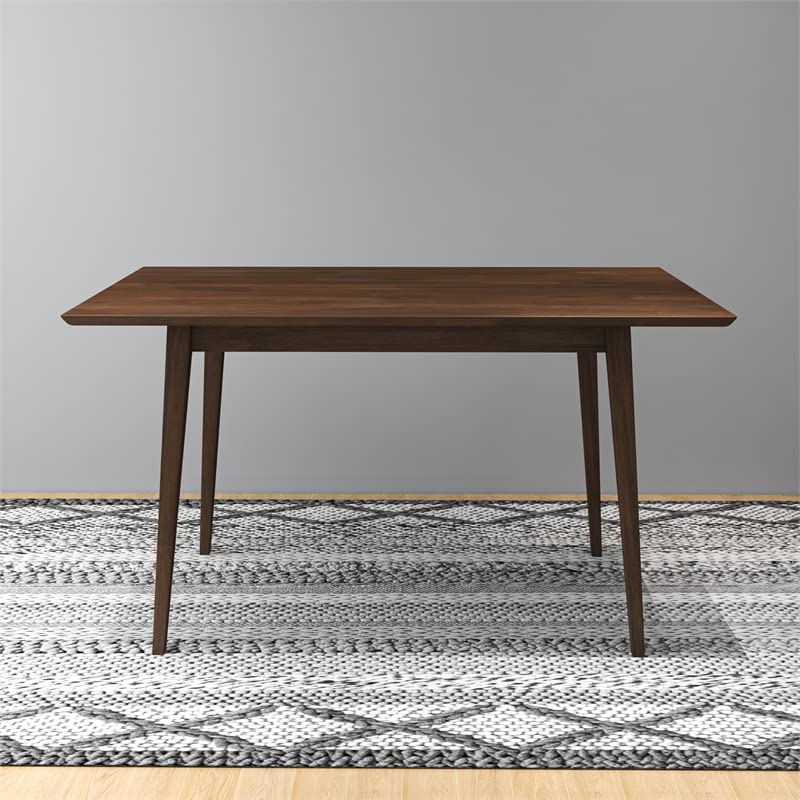 ASHCROFT Aven Mid Century Modern Style Solid Wood Walnut 47" Rectangular Dining Table