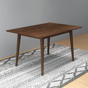 ASHCROFT Aven Mid Century Modern Style Solid Wood Walnut 47" Rectangular Dining Table