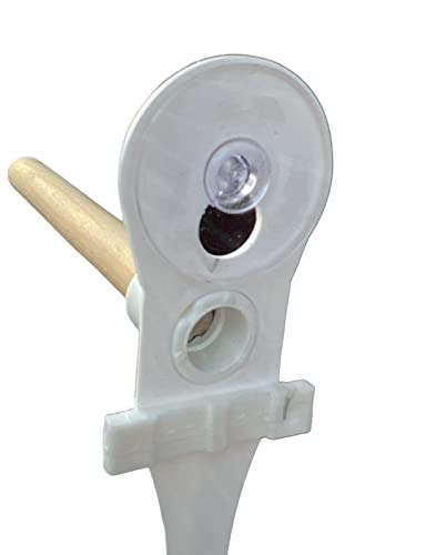 Stick On Bird Perch/Window Perch for Small - Medium Birds. (Has Removable Droppings Tray) Portable Shower Bird Perch Stand