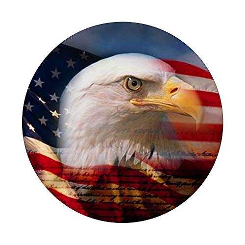 Cool USA Flag Bald Eagle Design American Patriotic Gift PopSockets PopGrip: Swappable Grip for Phones & Tablets