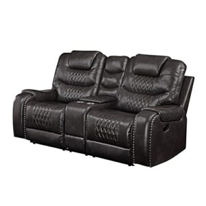 acme furniture braylon love seats, magnetite