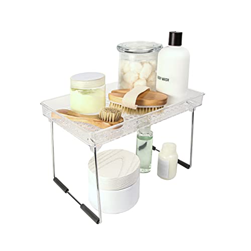 Kenney Storage Made Simple Collapsible Stacking Countertop Shelf, Clear