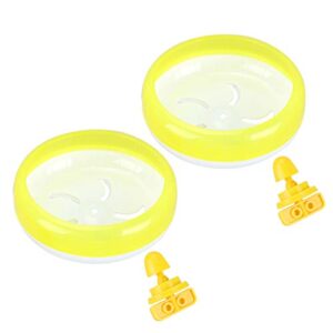 popetpop 2pcs hamster wheel silent spinner - pets running sports exercise wheel jogging wheel hamster rat gerbil silent spinner toys - 18cm