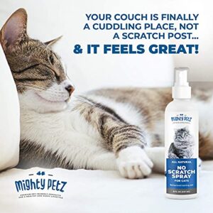 Mighty Petz Cat Repellent Spray for Furniture for Indoor and Outdoor Use – No Cat Scratching Spray – Alcohol Free Cat Deterrent – Cat Spray Behavioral Training Aid – Couch Protector, 8 oz