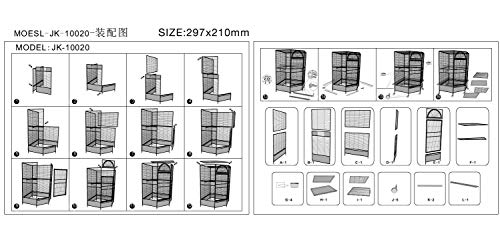 Seny Parrot Escape Jumbo Corner Bird Cage Aviary (X-Large)