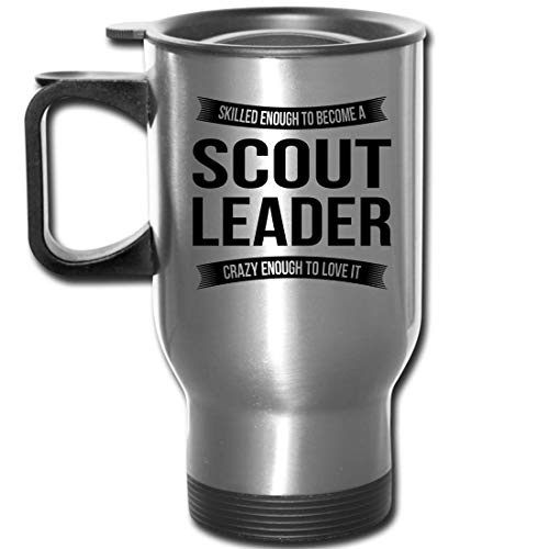 Scout Leader Travel Mug Gifts - Funny Appreciation Thank You For Men Women New Job 14 oz Mug Silver