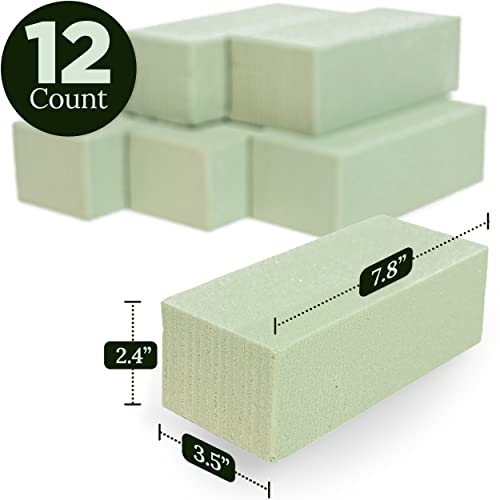 kedudes Premium Dry Floral Foam Blocks for Flower Arrangements Supplies, 6pk - Styrofoam Block for Artificial Flowers & Plant Decoration, Green Foam Bricks, Florist Foam Brick, Flower Foam Block Bulk