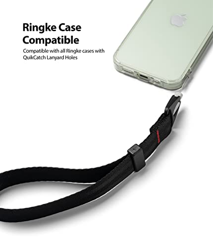 Ringke Hand Strap [Phone Wrist Strap] Designed for Camera Strap and Phone Strap, Adjustable Sturdy Universal Lanyard Compatible with Camera and Phone Case - Black