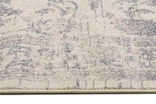 LaDole Rugs Cream Beige Grey Persian Design Area Rug Carpet for Living Room Bedroom Hallway 5'2"x7'6" (5x7 feet)