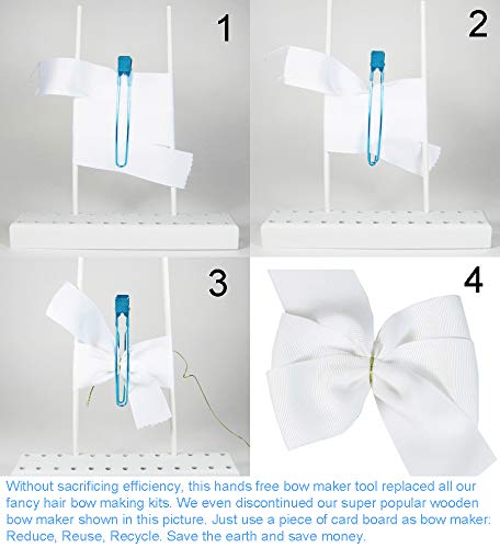 HipGirl Gift Wrapping Supplies - 2ct DIY Hair Bow Maker Hands Free Tool - Make Christmas Bows for Gift Wrapping Yourself. Make the Christmas Wrapping Gift Bows for Christmas Presents Easily