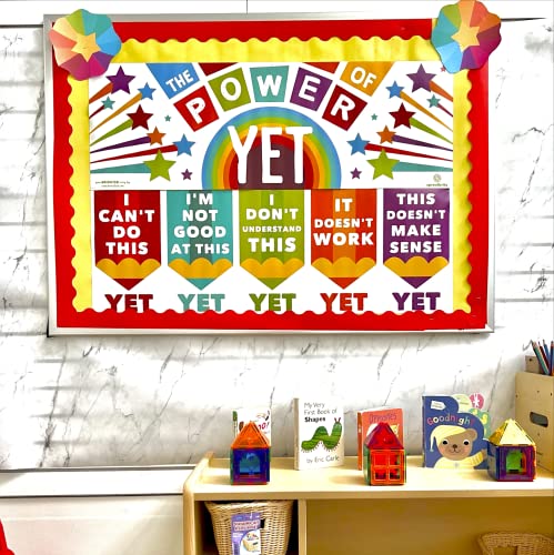 Sproutbrite Growth Mindset Classroom Decorations - Banner Posters for Teachers - Bulletin Board and Wall Decor for Pre School, Elementary and Middle School Themes