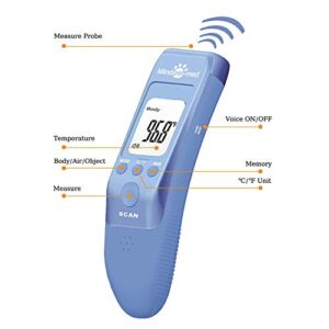 MINDPET-MED Fast Clinical Pet Thermometer for Dogs, Cats, Animals with 3 Switchable Modes (Body, Object Surface Temp,Room), Body Modes accurately Measures pet Ear Temperature, C/F Switchable