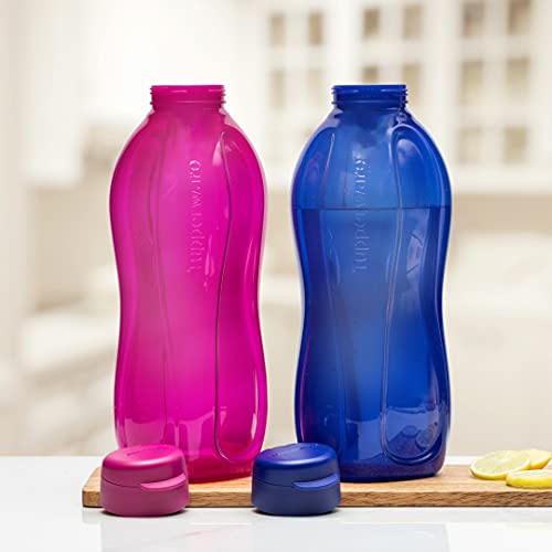 Tupperware Aquasafe Plastic Flip Top Bottle, Set of 2 (2 Litre Each)